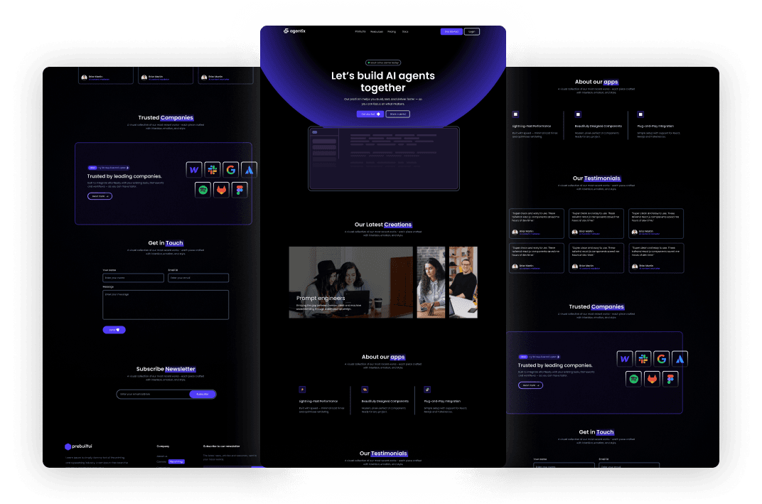 Agentix - AI Agent Tailwind Template by PrebuiltUI